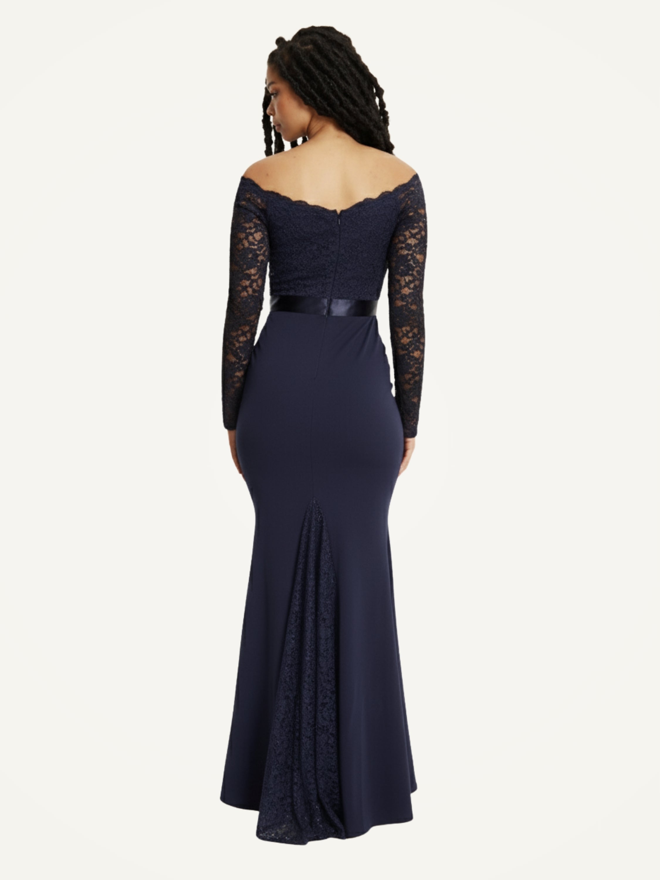 Navy Lace Long Sleeve Maxi Dress – Liquorish Online
